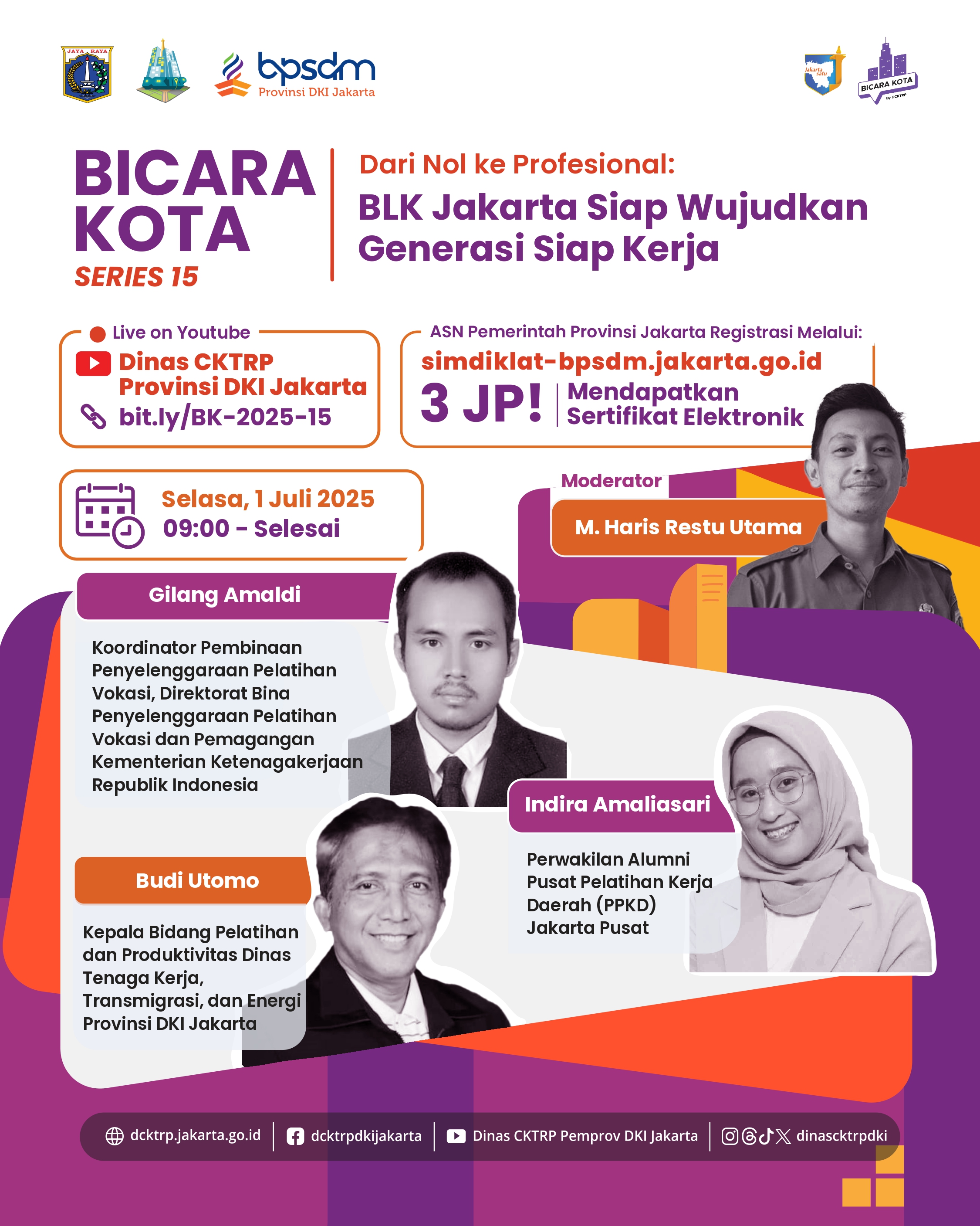 Talkshow Bicara Kota Series #15 - DCKTRP Pemprov. DKI Jakarta